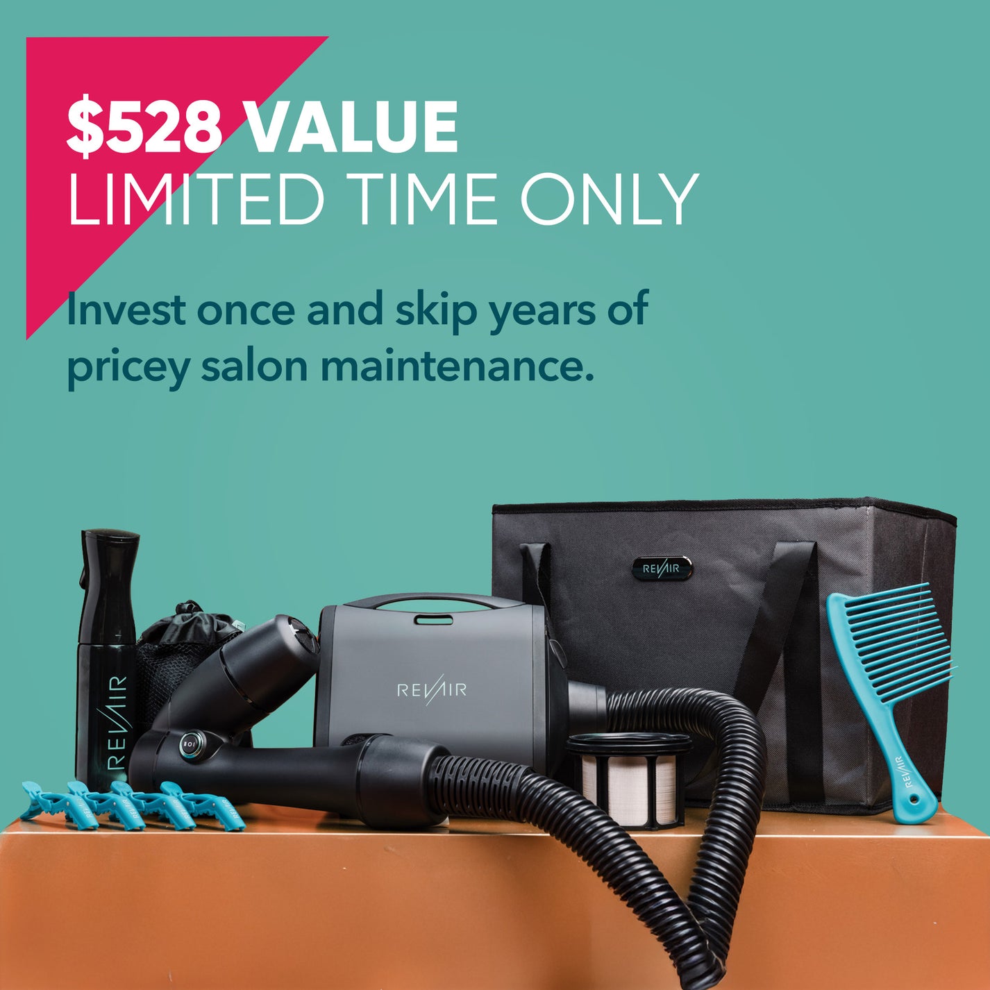 RevAir Total Package - Reverse-Air Hair Dryer w/friction-free ...