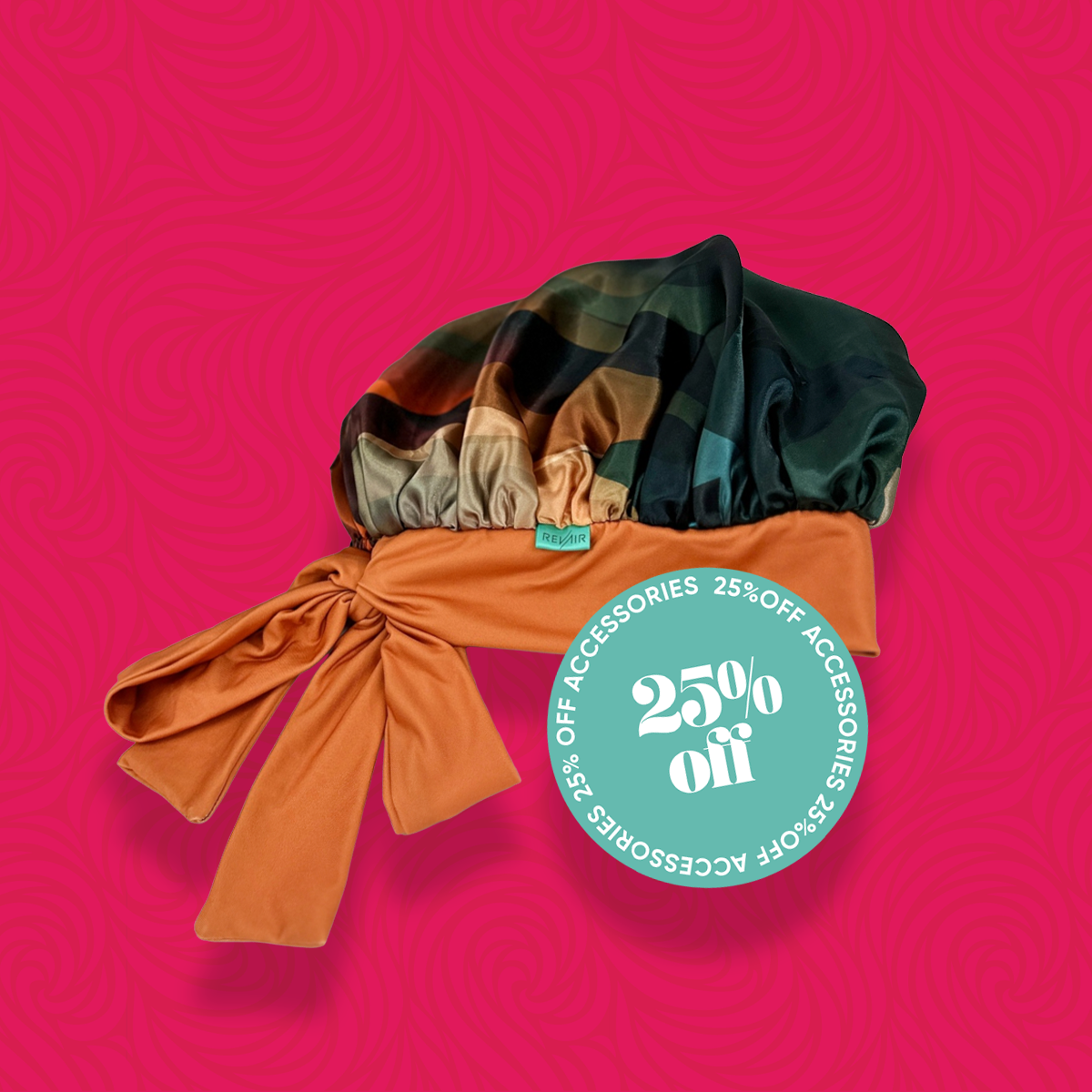 Luxe Satin Bonnet - Limited Edition Cinnamon Swirl Collection – RevAir
